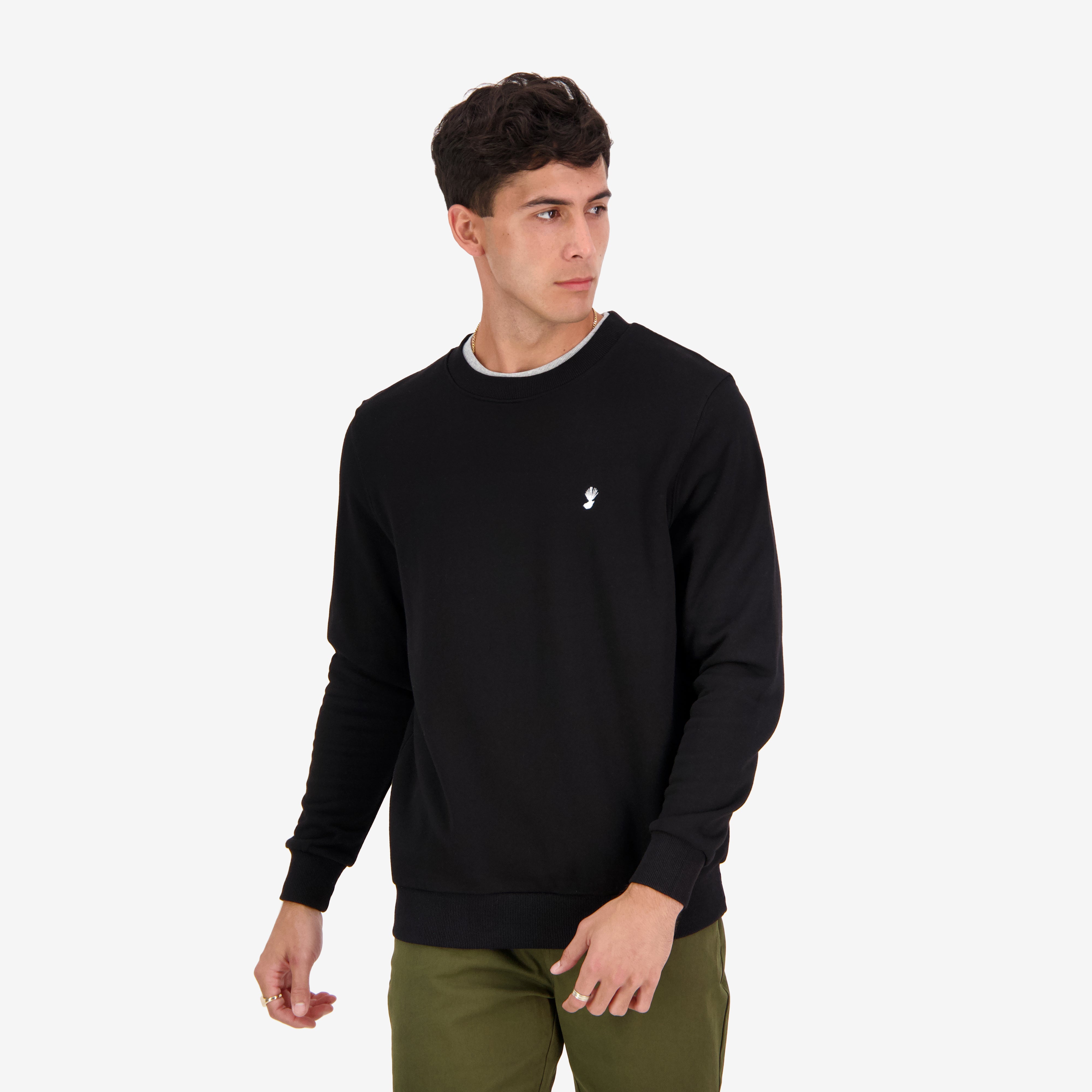 Men's Black Barney Crew Sweatshirt | Fantail Originals – Fantail Cricket